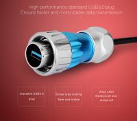 China CNLINKO Usb Cable Connector Panel Mount Plug Socket With Dust Cover Ip67 Waterproof Rugged Usb Connector for sale
