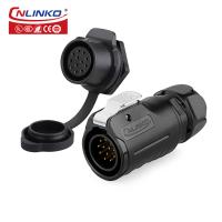 China CNLINKO Multi Pin Industrial Connector 12 Pin Outdoor IP68 Waterproof Connector 12 Pin Socket for sale