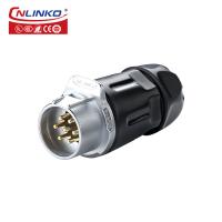 China Cnlinko Ip68 Battery Bulkhead Circular Plug Socket Electrical 7 Pin Waterproof Connector for sale