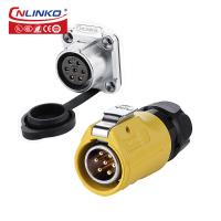 China Cnlinko Ip68 Battery Bulkhead Circular Plug Socket Electrical 7 Pin Waterproof Connector for sale