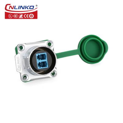 China CNLINKO Dust protection Waterproof Plug to Socket Plastic Housing Fiber Optic Connector for sale