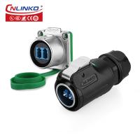 China CNLINKO Dust protection Waterproof Plug to Socket Plastic Housing Fiber Optic Connector for sale
