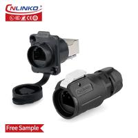 China IP68 Industrial Plug 8P8C RJ45 Waterproof Connector Ethernet Connection Type RJ45 Dual Connectors Cat5e Cat6 for Connect Network for sale