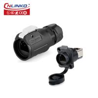 China IP68 Industrial Plug 8P8C RJ45 Waterproof Connector Ethernet Connection Type RJ45 Dual Connectors Cat5e Cat6 for Connect Network for sale