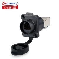 China IP68 Industrial Plug 8P8C RJ45 Waterproof Connector Ethernet Connection Type RJ45 Dual Connectors Cat5e Cat6 for Connect Network for sale