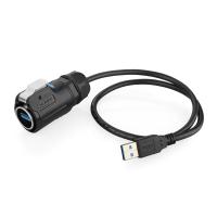 China USB Plug USB3.0 Waterproof IP68 USB Male Female LP24 Connector for sale