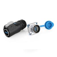 China USB Plug USB3.0 Waterproof IP68 USB Male Female LP24 Connector for sale