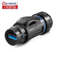 China Factory M24 Round USB Connector Plastic Waterproof Panel Mount USB Connector for sale