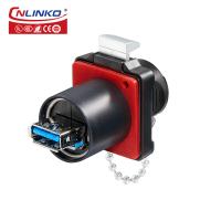 China Factory M24 Round USB Connector Plastic Waterproof Panel Mount USB Connector for sale