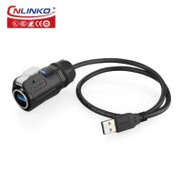 China USB Plug Male Female USB3.0 Panel Mount Wall Mount Receptacle Dust Cover Waterproof IP68 LP24 Outdoor USB Connector for sale