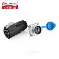 China USB Plug Male Female USB3.0 Panel Mount Wall Mount Receptacle Dust Cover Waterproof IP68 LP24 Outdoor USB Connector for sale