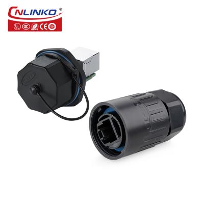 China RJ45 Cat6 IP68 Waterproof Bulkhead Outdoor Connector for sale