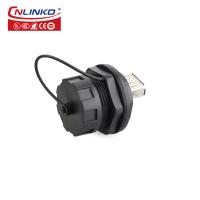 China Plastic Panel Mount Socket Waterproof Usb Connector USB2.0 Female to Female Panel Socket Usb Charging Socket Male CNLINKO IP68 for sale