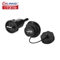 China Cnlinko Ip67 Waterproof Usb 2.0 Connector Usb Female Usb2.0 Extension Cable Connector for sale