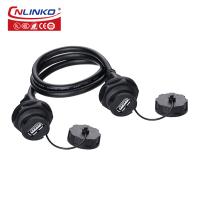 China Cnlinko Ip67 Waterproof Usb 2.0 Connector Usb Female Usb2.0 Extension Cable Connector for sale