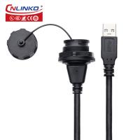 China Cnlinko Ip67 Waterproof Usb 2.0 Connector Usb Female Usb2.0 Extension Cable Connector for sale