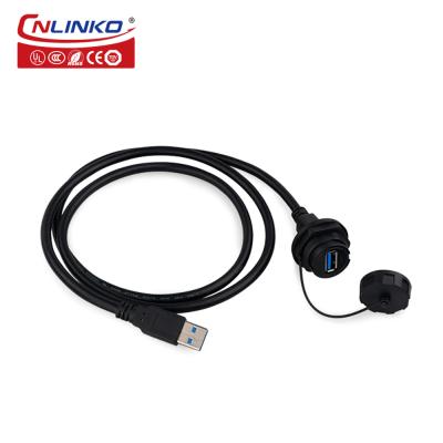 China CNLINKO Usb Male-male Circular Waterproof Usb Connector Ip68 Data Xlr Connector Panel Mount 4 Pin Female Micro Usb Female Socket for sale