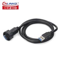 China CNLINKO Usb Male-male Circular Waterproof Usb Connector Ip68 Data Xlr Connector Panel Mount 4 Pin Female Micro Usb Female Socket for sale