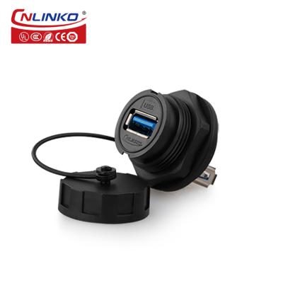 China CNLINKO Waterproof USB3.0 a Female Connector Panel Mount Usb Connector for sale