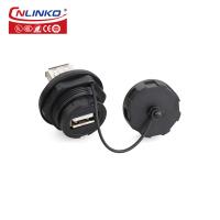 China CNLINKO USB Plug Waterproof Usb 2.0 Panel Mount Waterproof Usb Female Connector for sale