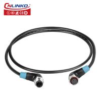China Cnlinko M12 Ip68 Male Female 2  Pin  Aviation Plug Power  Industrial Waterproof Wire Cable Connectors for sale
