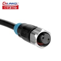 China Cnlinko M12 Ip68 Male Female 2  Pin  Aviation Plug Power  Industrial Waterproof Wire Cable Connectors for sale