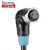 China Cnlinko M12 Ip68 Male Female 2  Pin  Aviation Plug Power  Industrial Waterproof Wire Cable Connectors for sale