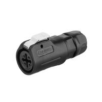 China IP68 Waterproof Circular Outside  Female Plug  M12  LP 4 Pin Power Connector for sale