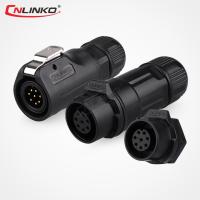 China CNLINKO M12 Power Adapters Plug Socket 2 Pin Extension Wire Metal Circular  DC Connector Waterproof IP68 for Led Lighting for sale