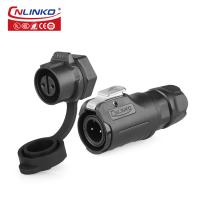 China Cnlinko Quick Locking M12 Type 5A Male Plug and Female Flange Panel Mount 2 Pin Power Connector for Solar Light for sale