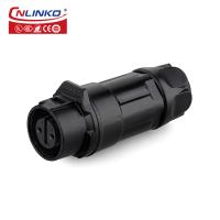 China CNLINKO M12 Screw Industrial Connector Waterproof IP68 2 Pin Male and Female Electrical Power Connector for sale