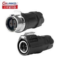 China CNLINKO LP16 Industrial Plug and Socket Male Female M16 Round 2 Pin Waterproof Cable Connector for sale