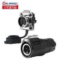 China CNLINKO LP16 Industrial Plug and Socket Male Female M16 Round 2 Pin Waterproof Cable Connector for sale