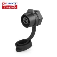 China Cnlinko M12 IP68 Cable Wire Circular Waterproof Power 4pin Connector Male and Female Panel Mount  Ebike Wire Cable Connector for sale