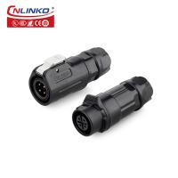 China Cnlinko M12 IP68 Cable Wire Circular Waterproof Power 4pin Connector Male and Female Panel Mount  Ebike Wire Cable Connector for sale