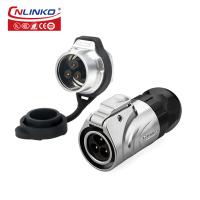 China CNLINKO Manufacturer IP68 Waterproof 2 Pin Metal Male Female M16 Power Waterproof Plug Cable Socket Connector for sale