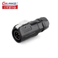 China Cnlinko M12 IP68 Cable Wire Circular Waterproof Power 4pin Connector Male and Female Panel Mount  Ebike Wire Cable Connector for sale