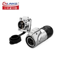 China CNLINKO Manufacturer IP68 Waterproof 2 Pin Metal Male Female M16 Power Waterproof Plug Cable Socket Connector for sale