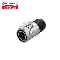 China CNLINKO Manufacturer IP68 Waterproof 2 Pin Metal Male Female M16 Power Waterproof Plug Cable Socket Connector for sale