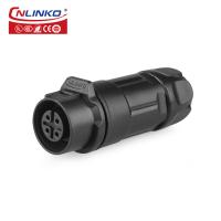 China Cnlinko M12 IP68 Cable Wire Circular Waterproof Power 4pin Connector Male and Female Panel Mount  Ebike Wire Cable Connector for sale