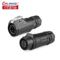 China Cnlinko M12 IP68 Cable Wire Circular Waterproof Power 4pin Connector Male and Female Panel Mount  Ebike Wire Cable Connector for sale