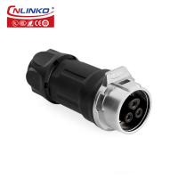 China CNLINKO Manufacturer IP68 Waterproof 2 Pin Metal Male Female M16 Power Waterproof Plug Cable Socket Connector for sale