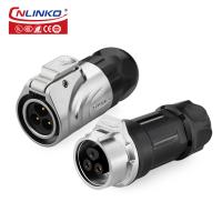 China CNLINKO Manufacturer IP68 Waterproof 2 Pin Metal Male Female M16 Power Waterproof Plug Cable Socket Connector for sale