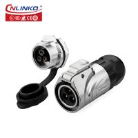 China CNLINKO Manufacturer IP68 Waterproof 2 Pin Metal Male Female M16 Power Waterproof Plug Cable Socket Connector for sale