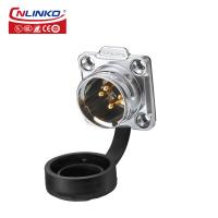 China Cnlinco M20 Electrical Power Metal Circular Connector Waterproof Male Female 4 Pins Connectors for sale