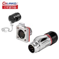 China CNLINKO BD20 IP68 Industrial Waterproof Metal 7 Pin Round Male Female Connector for sale