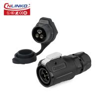 China CNLINKO Electric Wire Connector M16 Male and Female 3 Pin Circular Waterproof Connector Led Light 10A 400V Plug Socket Connector for sale