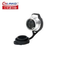 China CNLINKO M16 10A DC AC Power Supply Cables Connector Waterproof IP68 4 Pin Metal and Plastic Connector LED Lighting Plug Socket for sale