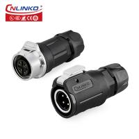 China CNLINKO M16 10A DC AC Power Supply Cables Connector Waterproof IP68 4 Pin Metal and Plastic Connector LED Lighting Plug Socket for sale