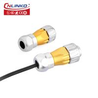China Cnlinko CE/CCC Approval Metal Circular Ethernet Rj45 Industrial Connectors Outdoor Waterproof Rj45 Female Connector for sale